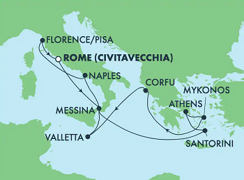 NCL Greek Isles & Italy: Santorini, Athens & Florence | Maritime Travel